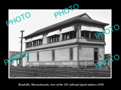 OLD 8x6 HISTORIC PHOTO OF READVILLE MASSACHUSETTS THE 181 RAILROAD ...