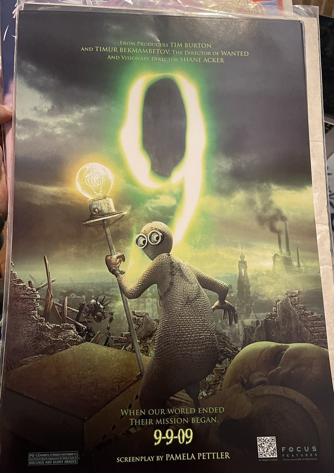 9 movie poster - Tim Burton Movie poster - 11x17 Wall Art Elijah Wood ...