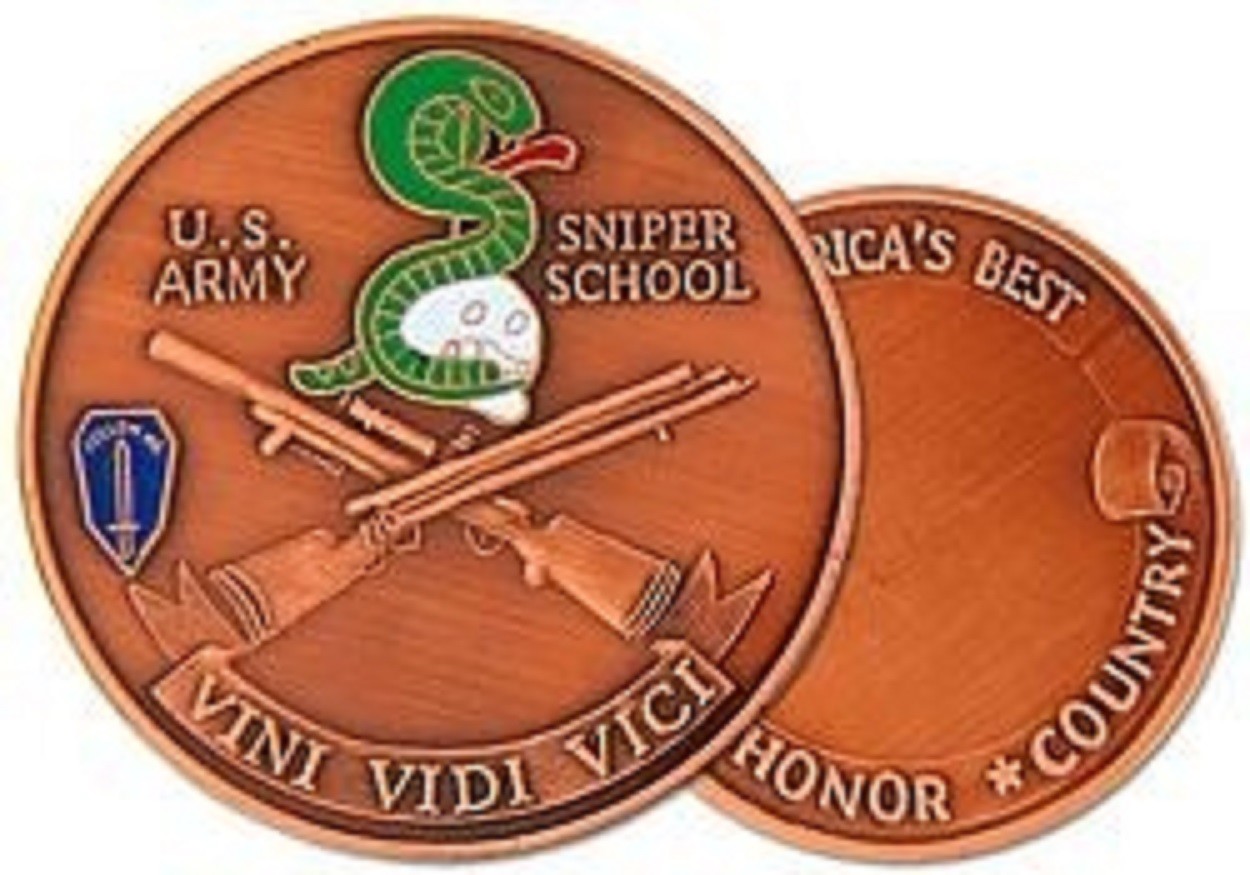 ARMY MILITARY SNIPER SCHOOL CHALLENGE COIN | eBay