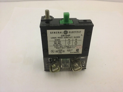 GENERAL ELECTRIC CR104P LOGIC REED CONTACT BLOCK 120VAC 30VDC 1 NO ...