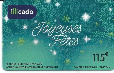 Carte cadeau - Illicado / voir scan- GIFT CARD | eBay