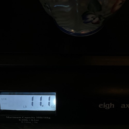 Fenton Glass Open-Heart Arches Vase Iridescent Blue Crest Pansies ...