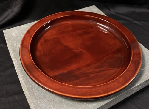 Japanese Hida Shunkei Lacquer Tea Tray Round Traditional Craft Obon ...