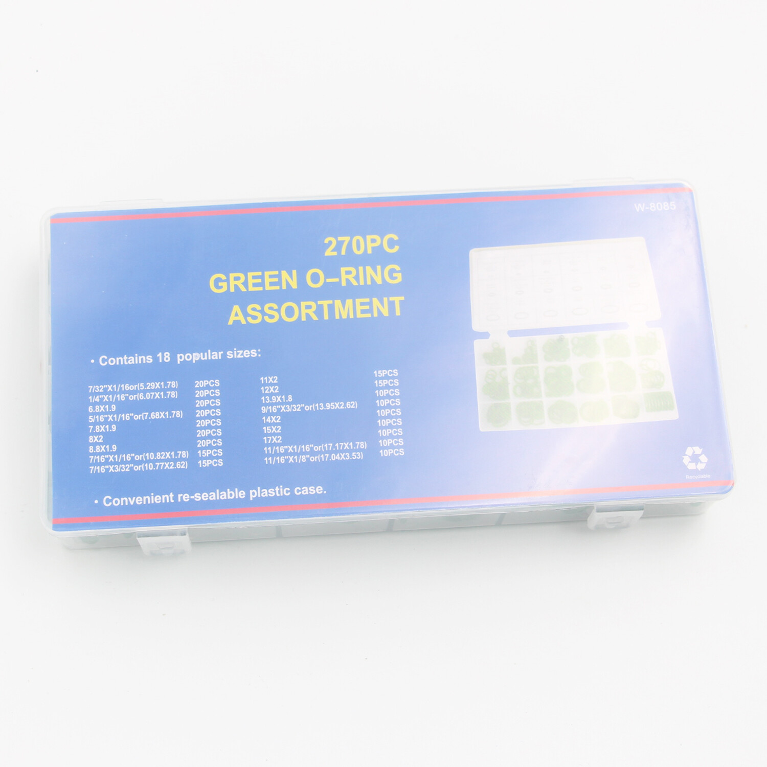 270Pcs Green HNBR O-Rings Assortment Kit for A/C Compressor 18 Sizes US ...