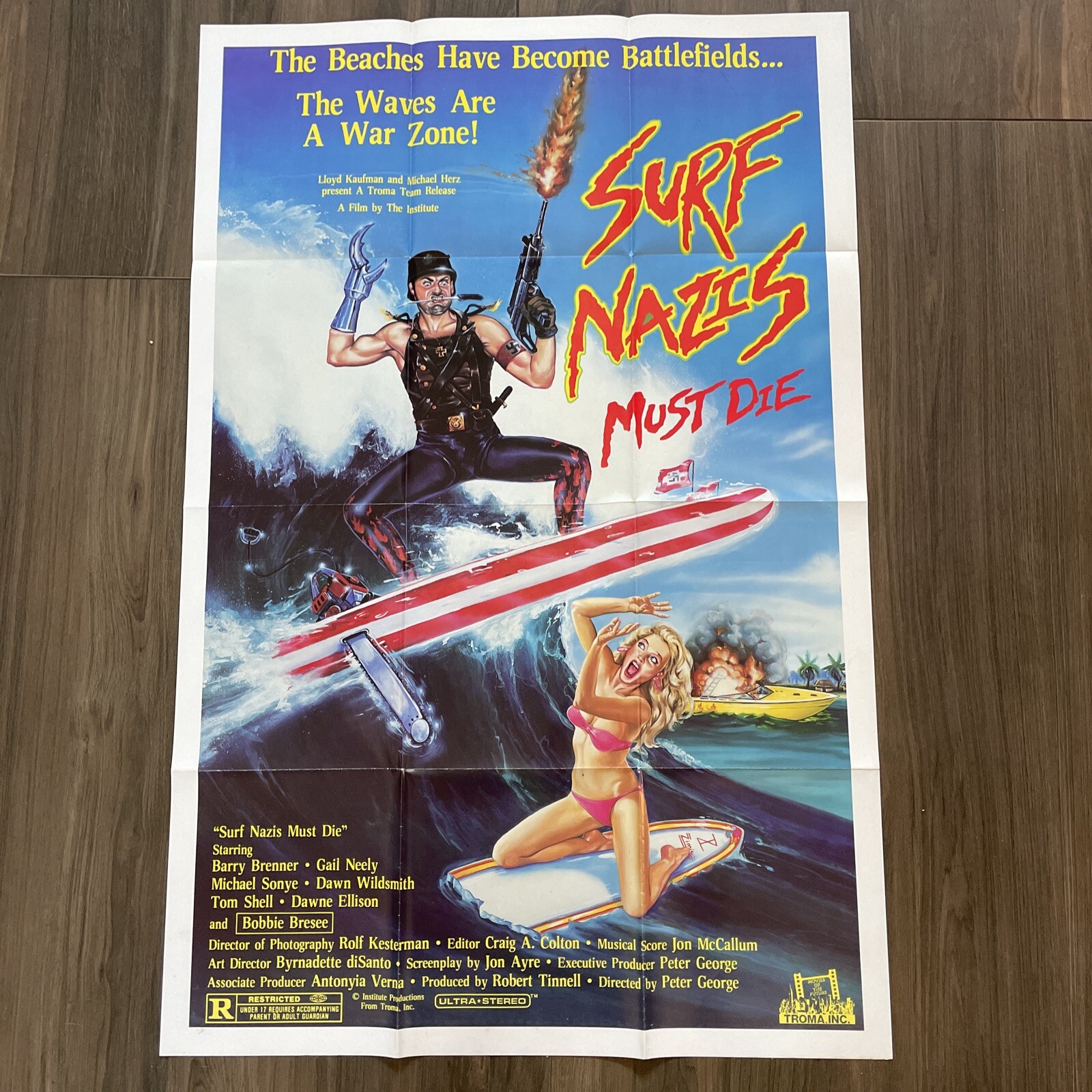 Surf Nazis Must Die original one sheet movie poster 1987 Troma | eBay