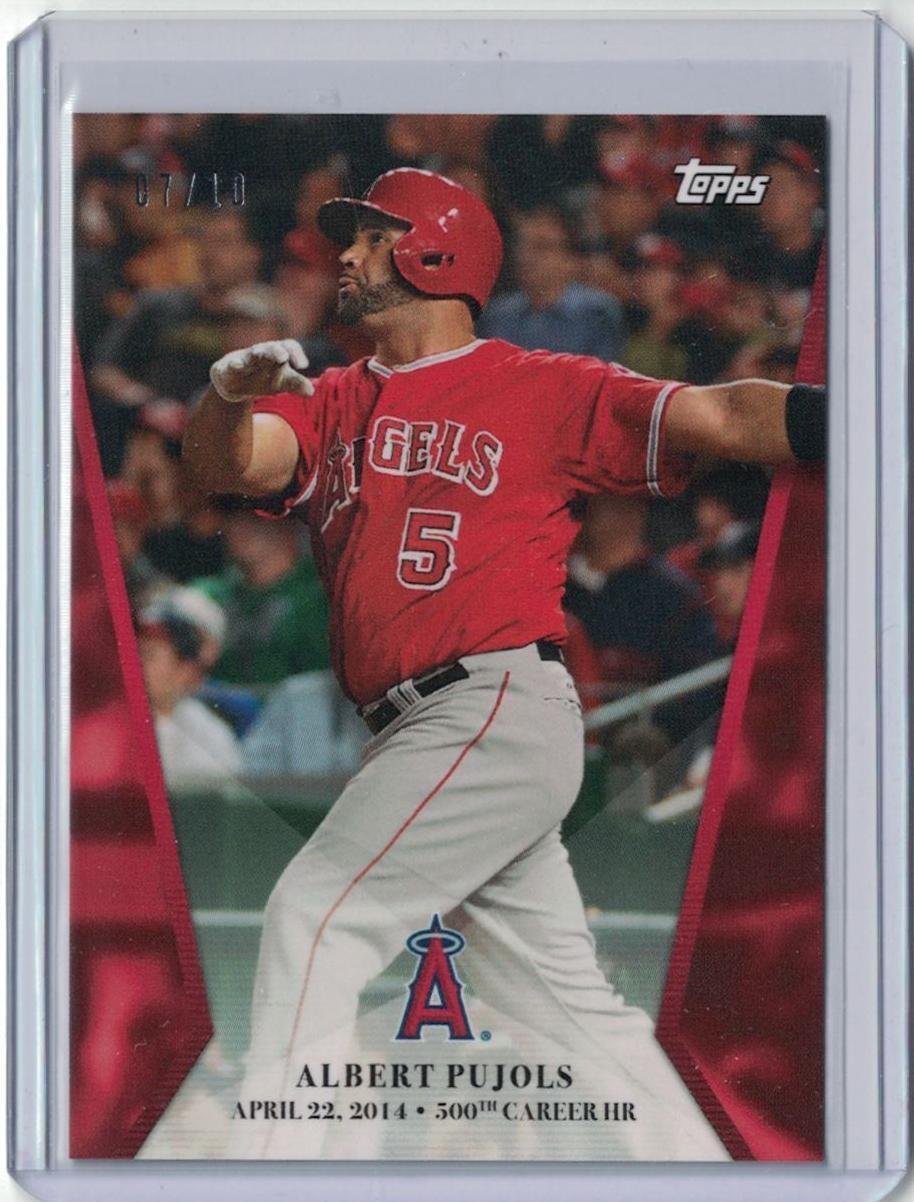 2017 Topps On Demand 600 HR Club - Albert Pujols #5R Red 500th HR /10 ...