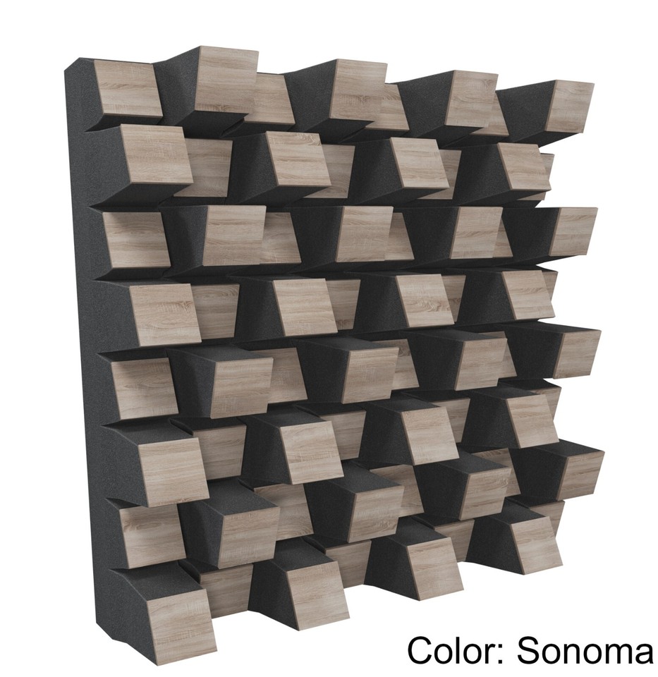 (2 Pack) — Sound Acoustic Studio Diffuser «Sirius» | 20"x20"x6" | 2D ...