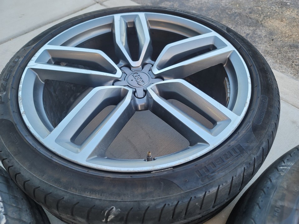 4) Used Audi SQ5 Grey Machined 21" Factory OEM Wheels Rims 2014-2017 ...