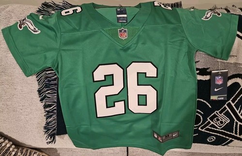 NWT Youth Medium Philadelphia Eagles Saquon Barkley Throwback Kelly Green Jersey | eBay