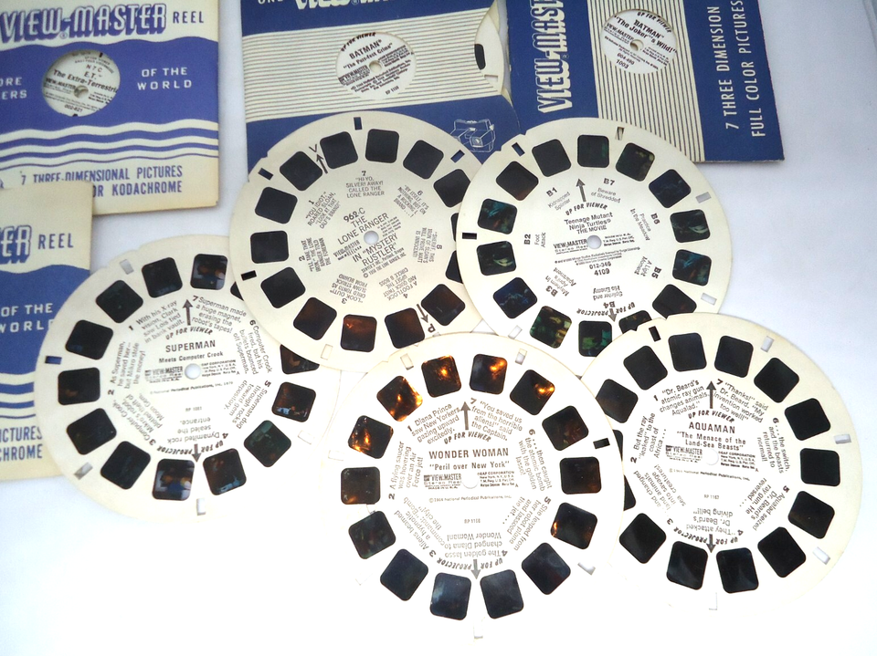 Huge Lot X 175 View Master Dc Comic Marvel Smurf E.T. Batman TMNT Space ...