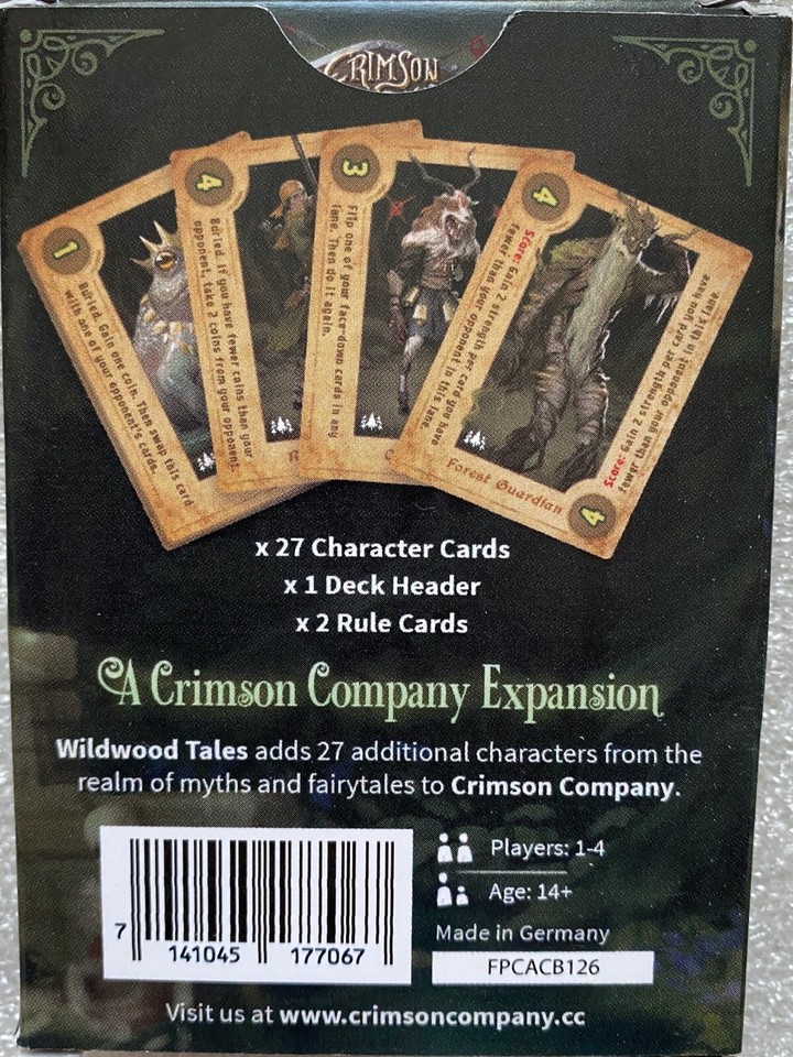 Crimson Company Wildwood Tales Expert Game Card Game Strategy Game ...