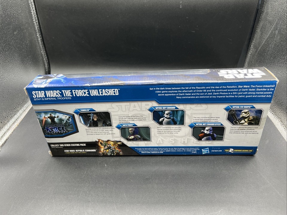 HASBRO STAR WARS: THE FORCE UNLEASHED SITH & IMPERIAL TROOPERS FIGURE ...