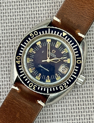OMEGA 565 Diver's DEEP Seamaster Automatic Blue Dial 166.073 Watch Men ...