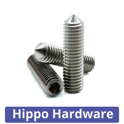 M2 M2.5 M3 M4 Cone Point Grub Screws Hex Socket Set Screw A2 Stainless ...