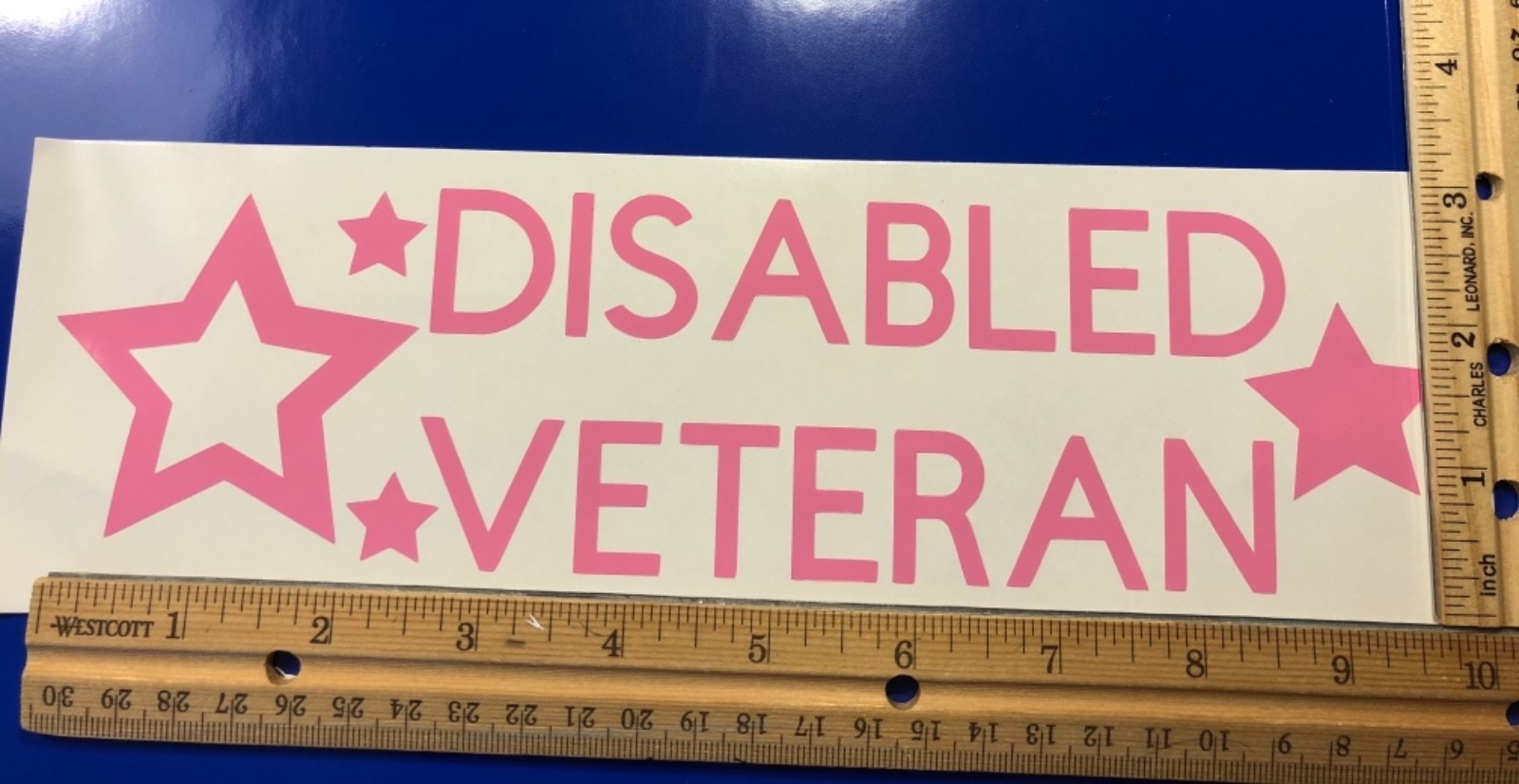 Disabled Veteran Stars Pink Vinyl Decal Sticker Window Car Electronics ...