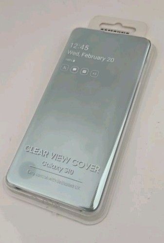 Genuine Samsung Galaxy S10 Clear View Case Cover White | eBay UK