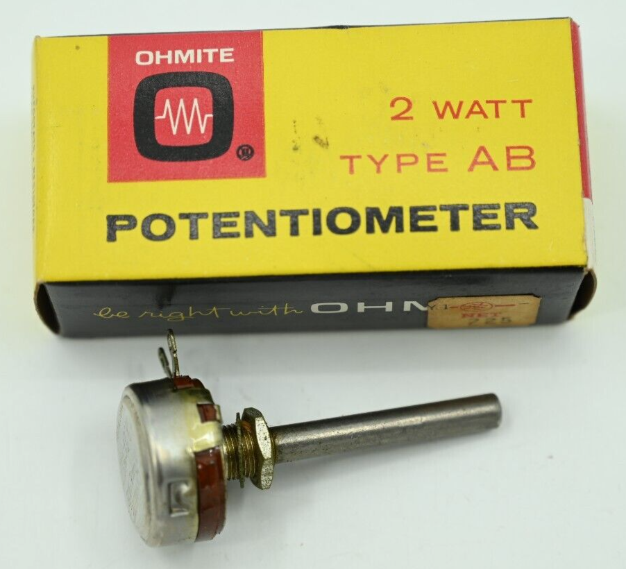 Ohmite CA2541 Metal Rotary Potentiometer 2 Watt 250K Ohm NEW in Box | eBay