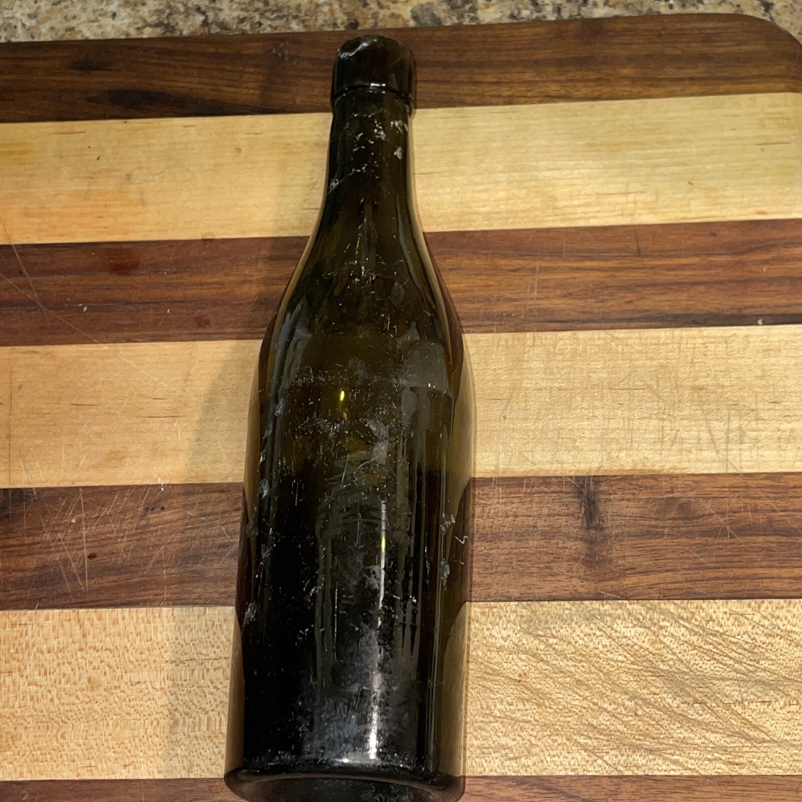 Antique Glass Bottle Green Kick-up Base | eBay