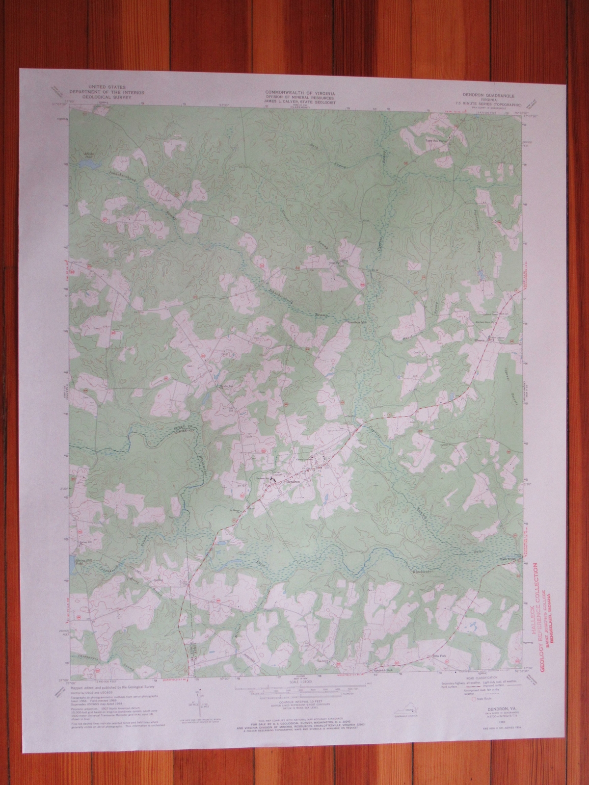 Dendron Virginia 1971 Original Vintage USGS Topo Map | eBay