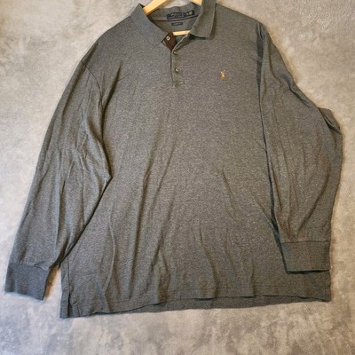 Polo Ralph Lauren Polo Shirt Mens XXL Gray Classic Fit Flesh Color Pony ...
