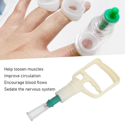 Finger Cupping Device Vacuum Suction Promote Circulation 2 Cups 2 Rings ...