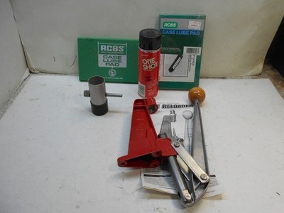 reloading items lee press 2 lube pads case lube powder trickler ...