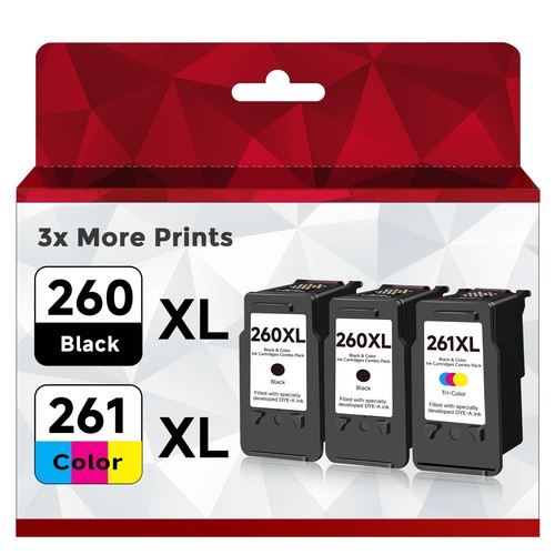 Canon 260/261 XL Ink Cartridges, 2 Black 1 Color, 3 Pack - TR7020 ...