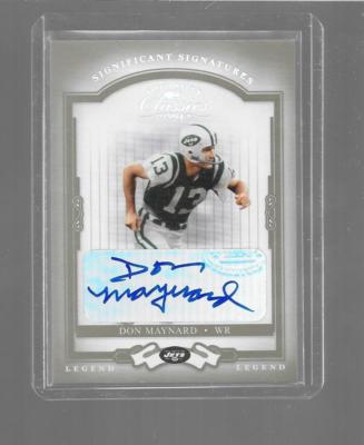 2004 Classics - DON MAYNARD - Significant Signatures Autograph - JETS # ...