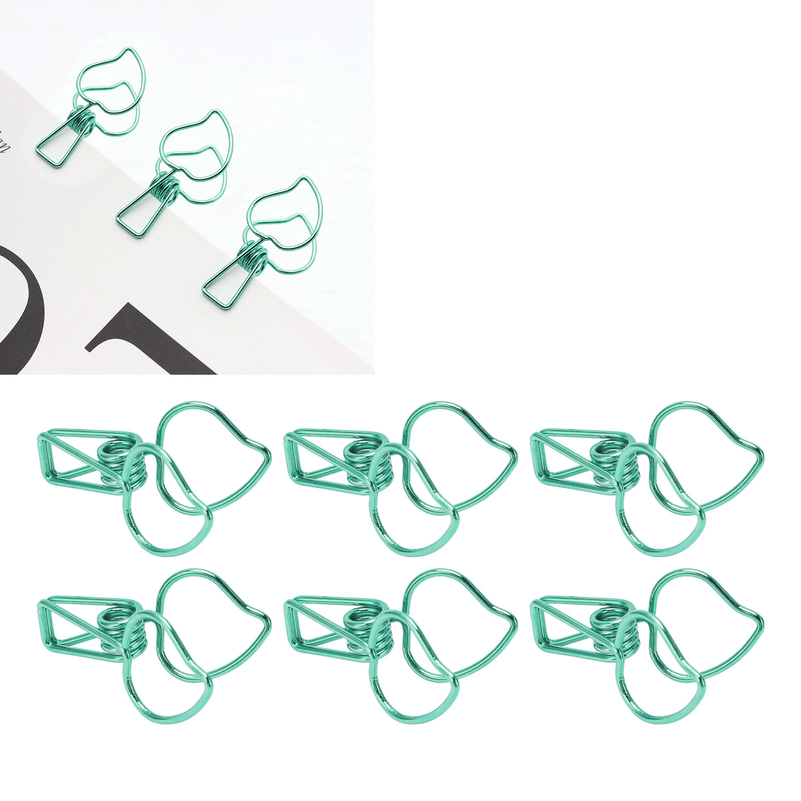 100pcs Binder Clips Peach Shaped Metal Hollow Tail Clips Binde Clips ...