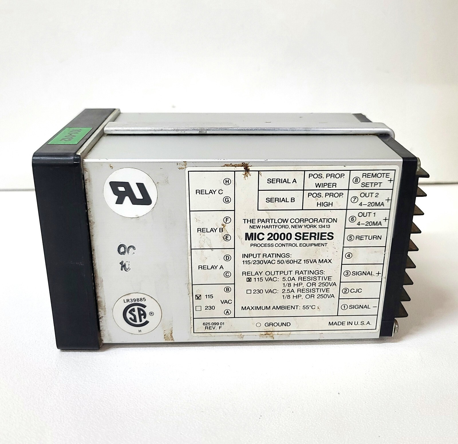 Partlow MIC 2000 Process Controller ~ Model 2131121EB ~ Model 2131121 ...