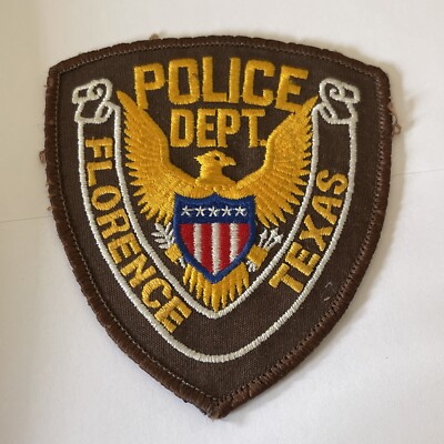 FLORENCE TEXAS POLICE PATCH SHOULDER SIZE OBSOLETE | eBay