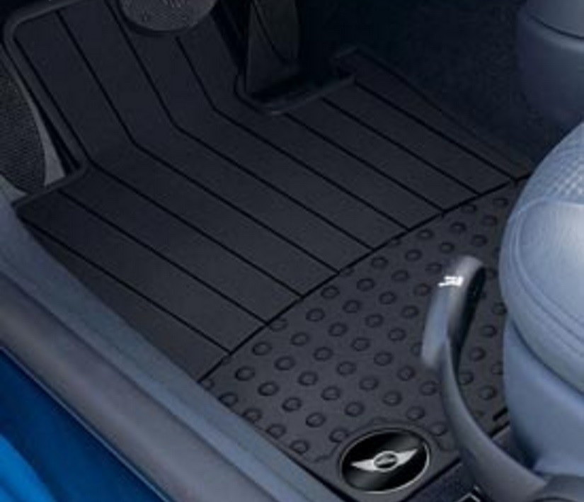 OEM Mini Cooper R53 R52 R50 Black Rubber Floor Mats Cooper S / Wings ...