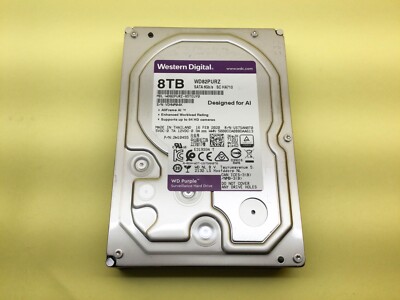 WD Purple 8TB 7.2K SATA 6Gb/s 256MB 3.5'' Surveillance HDD WD82PURZ | eBay