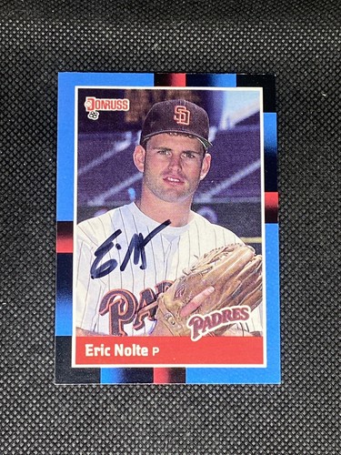 Eric Nolte San Diego Padres 1988 Donruss Signed Auto Card #534 ~ COA | eBay