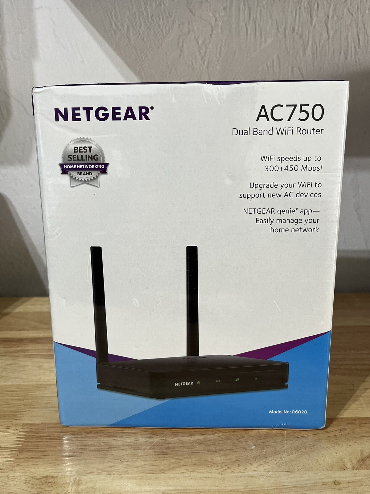 NIB NETGEAR R6020 AC750 Mbps 4 Port Dual Band WiFi Router 606449119923 ...