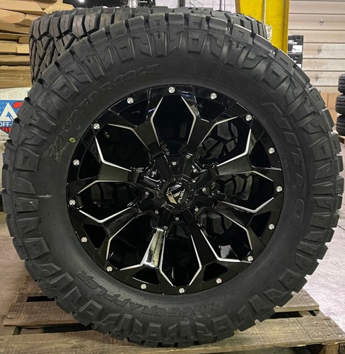20x10 Fuel D576 Assault Wheels 35 Nitto AT Tires 6x5.5 Chevy Suburban ...