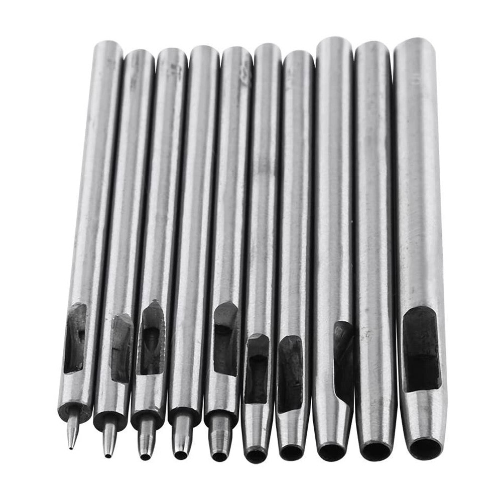 10x/set Hollow Punch Set Cutting Hole Puncher Maker Leather Belt Canvas ...