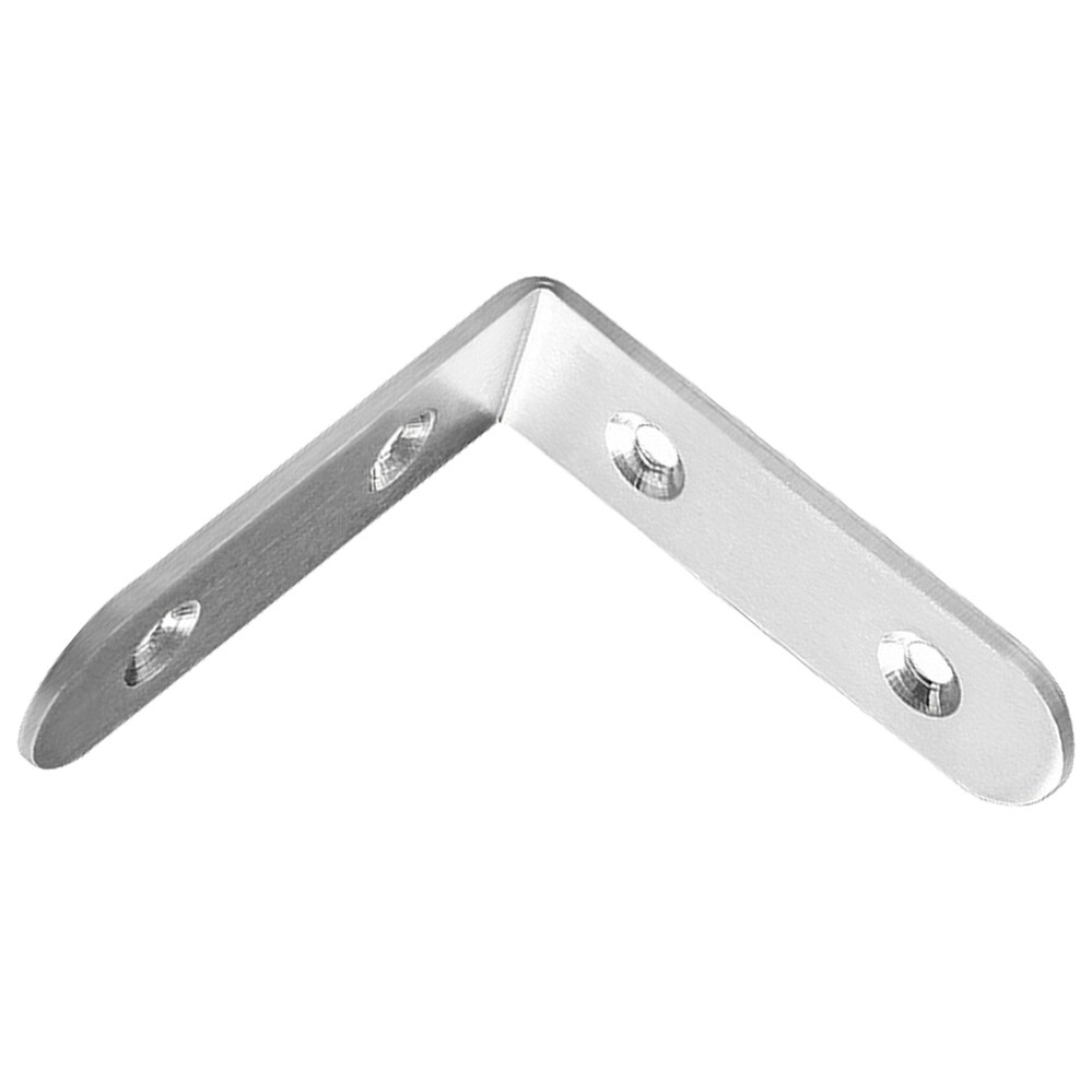 10Pcs Brackets Joint L Shape Stainless Steel Support Angle Bracket ...