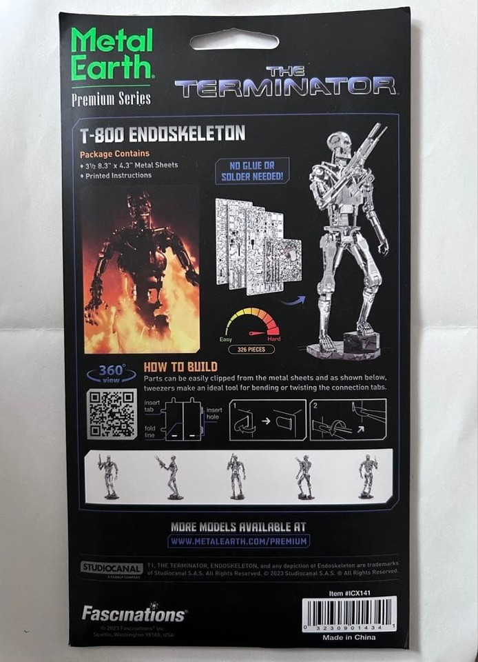 Metal Earth T-800 endoskeleton #d5656a | eBay