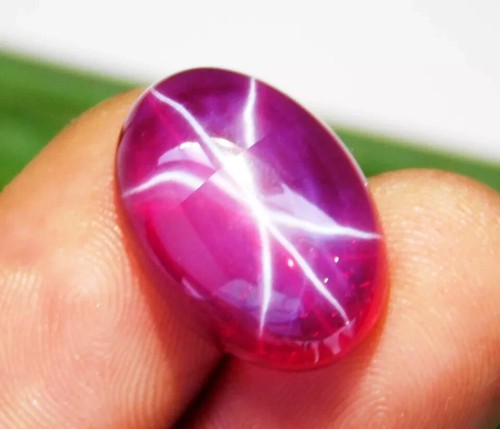 Natural Red Star Ruby Cabochon Cut 17.50 Ct 6 Rays Loose Gemstone EGL Certified | eBay
