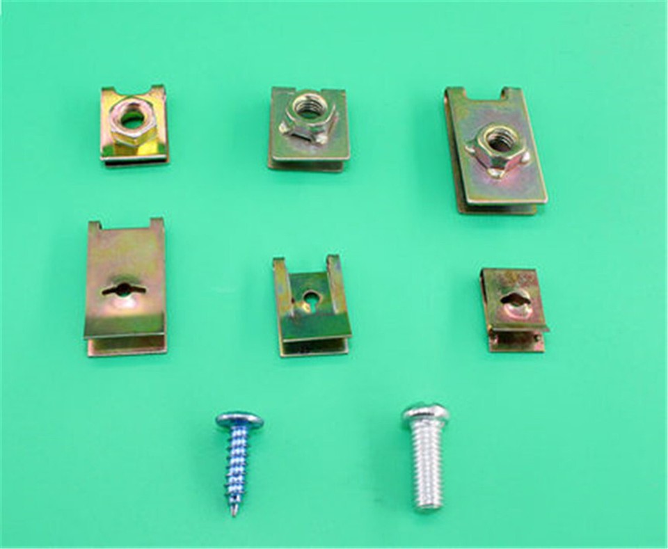 Metal Car Screw Body Fender Bumper Retainer U Nut Clips Panel Fastener ...