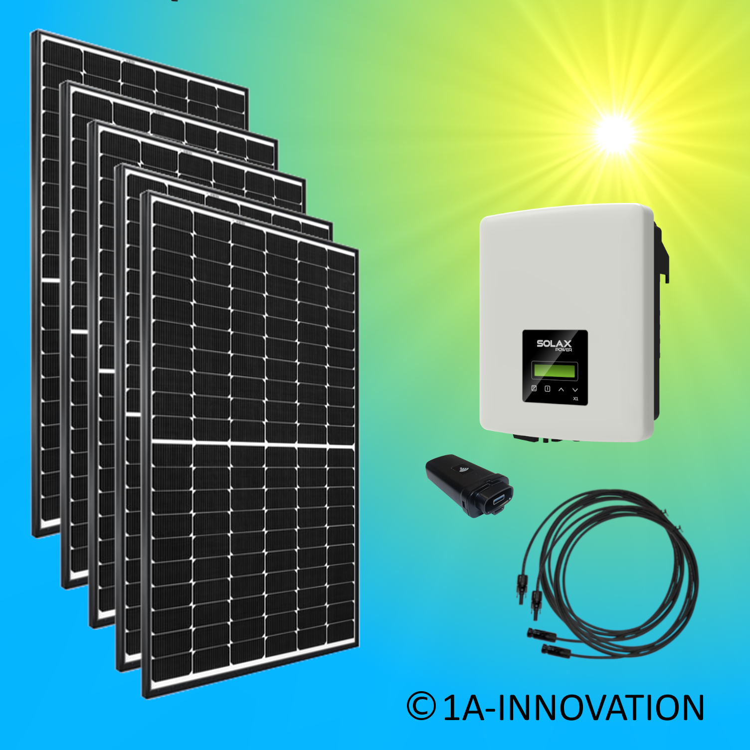 2000Watt Solaranlage Komplettpaket 2 KW Solar Anlage Balkonkraftwerk 0% ...