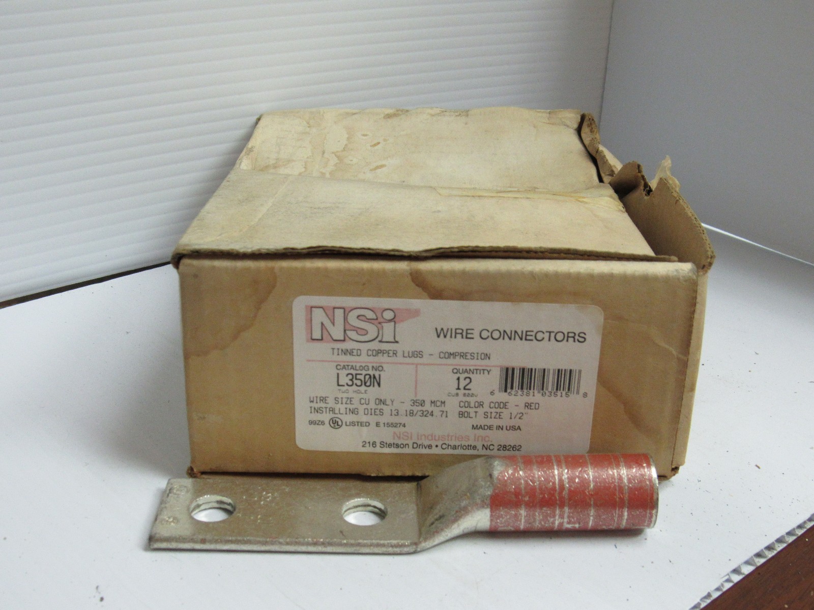 NSI Industries L350N Copper Compression Connector Long Barrel Copper ...
