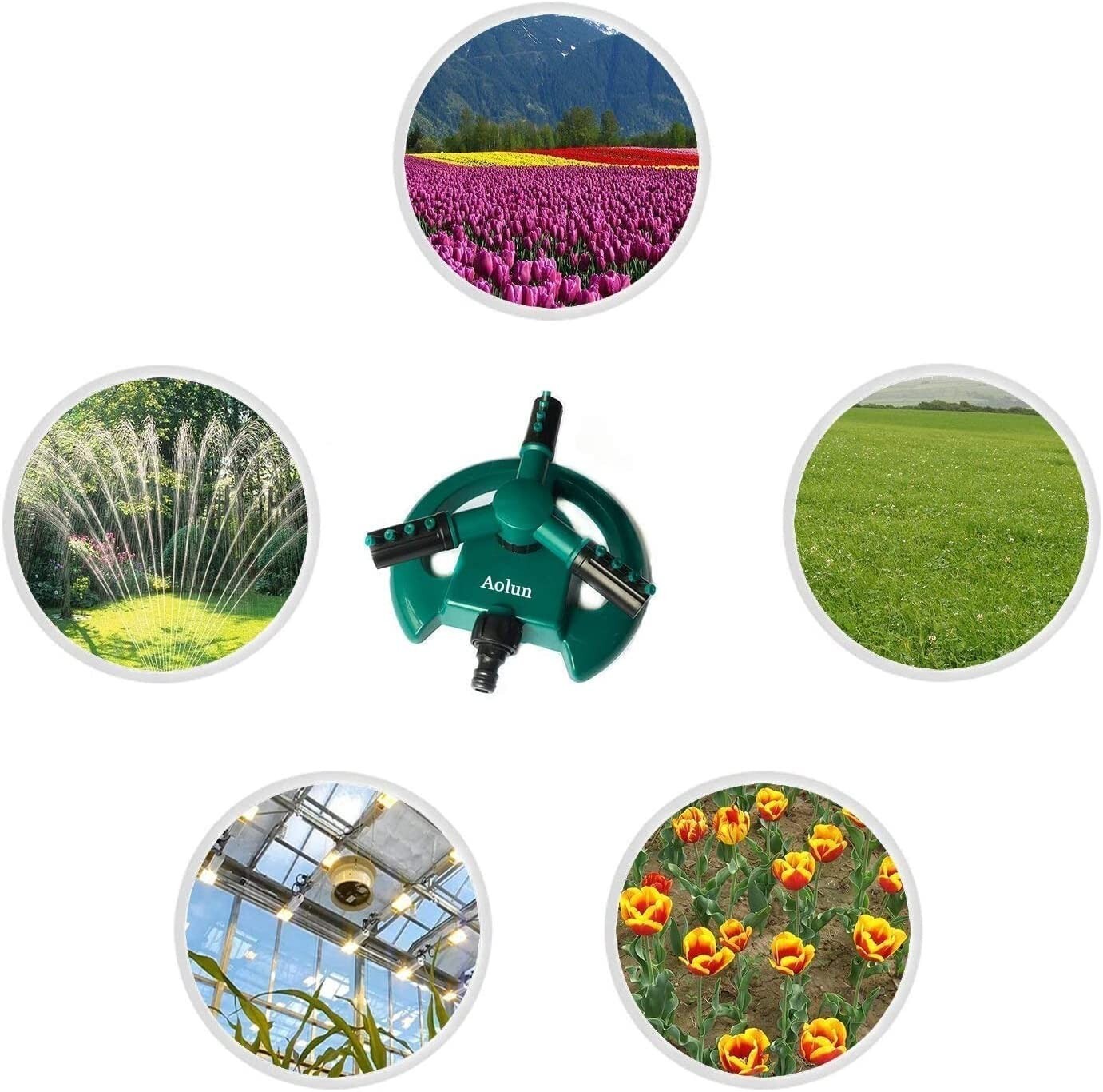 Garden Lawn Water Sprinkler Hose Pipe Compatible with Hozelock Rotating ...