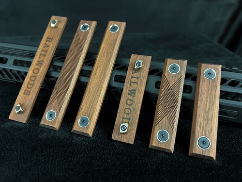 Hard Wood Rail Cover for M-Lok and KeyMod Rail, Walnut, Hand Crafted ...