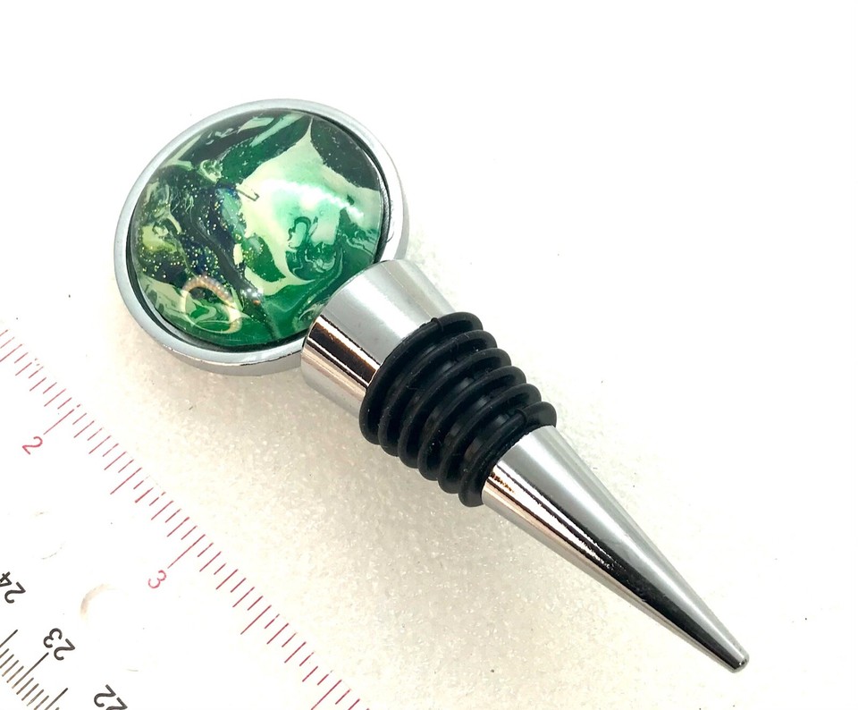 Handmade Hand painted Wine bottle stoppers unique gift ideas wearable ...