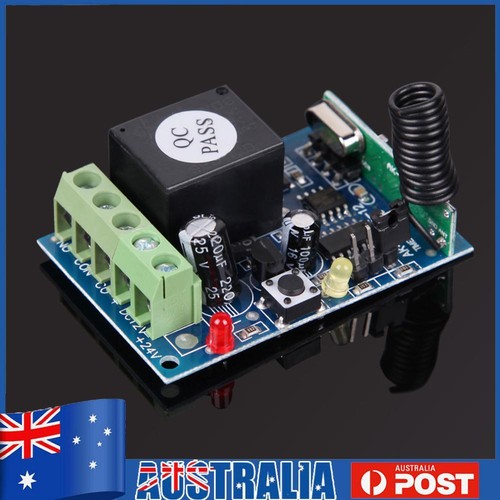433MHz DC12V 1 Channel Learning Code Wireless Remote Control Relay Mode ...