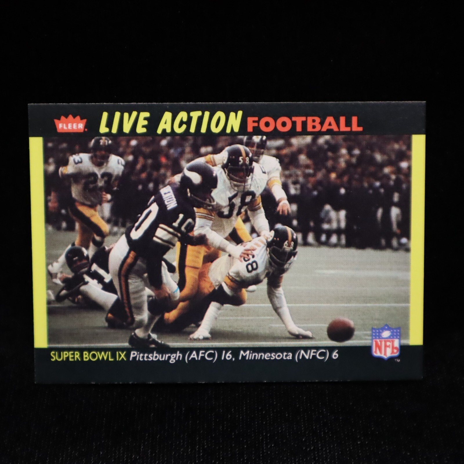 1987 Pittsburgh Steelers Fran Tarkenton Background Fleer In Action #73 ...