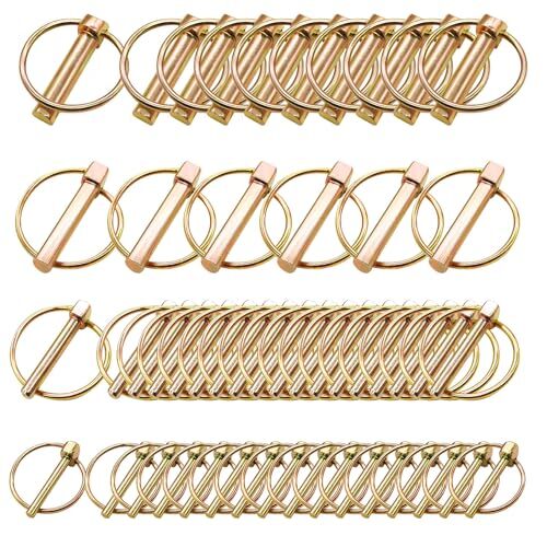 50Pcs Heavy Duty Lynch Pin Assortment Kit Tractor Pins Linch Pins Clips ...