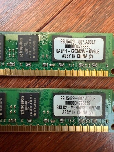 Kingston PC2-6400 2GB DIMM 800 MHz DDR2 SDRAM Memory (KVR800D2K2/4GR ...